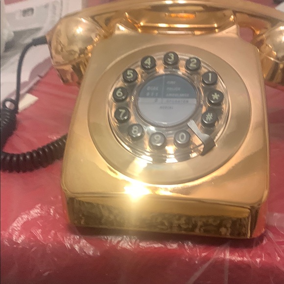 Office | Vintage Gold Rotary Phone | Poshmark